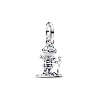 Pandora Moments Skifahrer Charm-Anh&auml;nger aus Sterling Silber mit Zirkonia, Kompatibel Moments und ME Armb&auml;nder, 793514C01