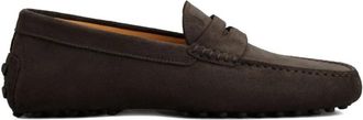 Tod's Tods Loafer - Moccasin-Inspired Calfskin Suede Loafers - Gr. 7_5 - in Schwarz - f&uuml;r Damen