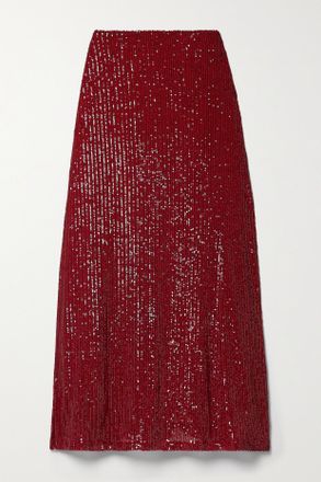 In The Mood For Love Rene Maxirock Aus Tüll Mit Pailletten - Burgunder