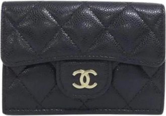 Chanel Portefeuille Pre-owned Timeless Classic en cuir caviar - Femme - Pre-owned - Noir - Taille: ONE Size