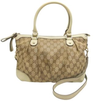 Gucci Sac &agrave; main vintage en toile GG Pre-owned - Femme - Pre-owned - Beige - Taille: ONE Size