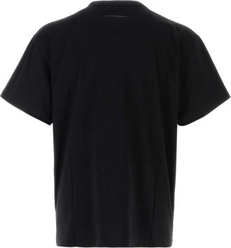 Maison Margiela Logo-Embroidered Cotton T-Shirt - Black