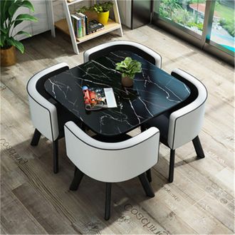 Generic Moderner K&uuml;chentisch, runder Konferenztisch mit Fr&uuml;hst&uuml;cksbar, Esstisch und St&uuml;hlen f&uuml;r Haus, Garten oder Restaurant