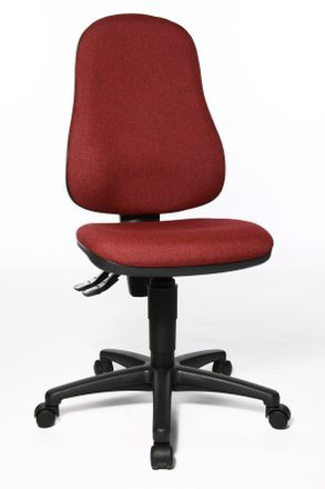 Topstar Topstar Point 60, B&uuml;rostuhl, Schreibtischstuhl, Stoff, Bordeaux-rot, 54 x 47 x 109 cm