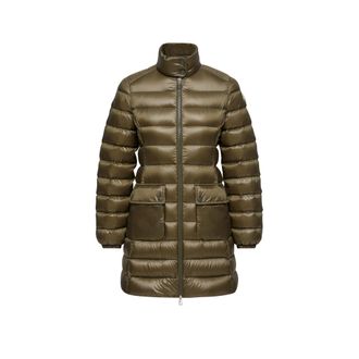 Moncler Moncler Genet Long Down Jacket, Women, Green, Size: 00