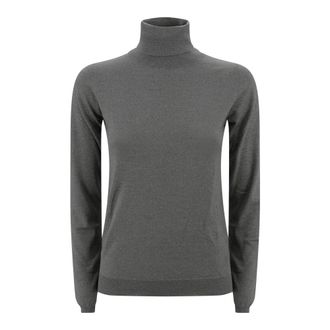 Brunello Cucinelli Kaschmir-Seide-Mischung Graue Hosen - - Knitwear - Damen - Grau - M