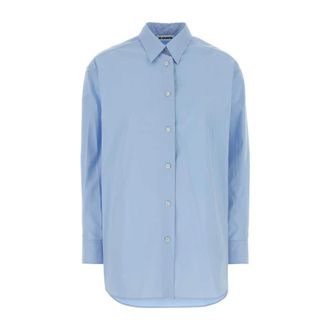 Jil Sander Oversized Poplin Hemd - - Blouses & Shirts - Damen - Blau - L