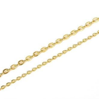 Generic Cha&icirc;ne de Collier plaqu&eacute;e Or/Argent/Bronze/KC de 5 m&egrave;tres pour la Fabrication de Bijoux r&eacute;sultats de Bricolage Collier Bracelet cha&icirc;nes en vracDurabil