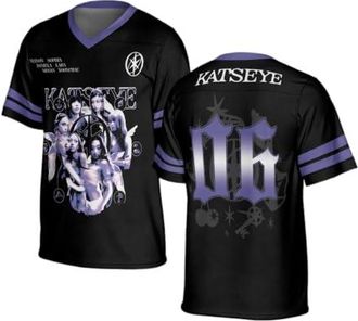 Generic T-shirt de concert r&eacute;tro unisexe en jersey pour fan de Katseye - Merch for Eyecon, The Beautiful Chaos Tour 2025 - Cadeau pour les fans - Tenue de con