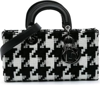 Dior Hobo Bags - Medium Canvas Macro Houndstooth Lady D Joy - Gr. unisize - in Schwarz - für Damen