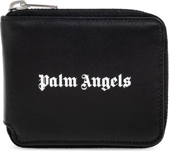 Palm Angels Homme, Accessoires, Noir, Taille: ONE Size Classic Logo Zip Around Wallet