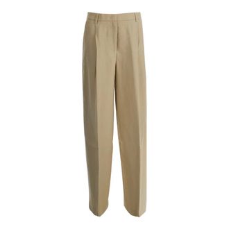 Mauro Grifoni Femme, Pantalons, Beige, Taille: 38 FR Pantalon droit &agrave; plis sur le devant