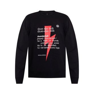 Neil Barrett Schwarzes Baumwoll-Sweatshirt - - Sweatshirts & Hoodies - Herren - Schwarzk - M