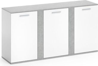 Vicco Commode Novelli, Béton, 155 x 80 cm avec portes