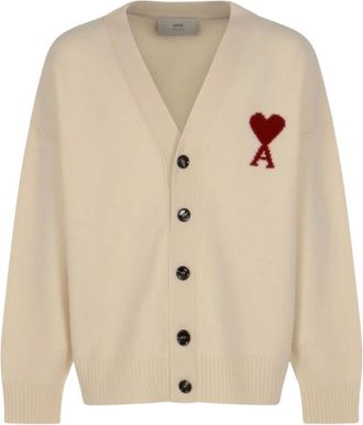 Ami Cardigan Ami de Coeur - Homme - Pulls - Beige - Taille: XL