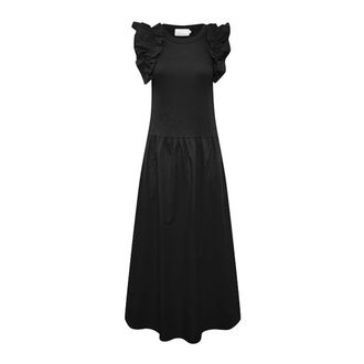 Karen by Simonsen Femme, Robes, Noir, Taille: 44 FR Robe &agrave; Volants Meteorite
