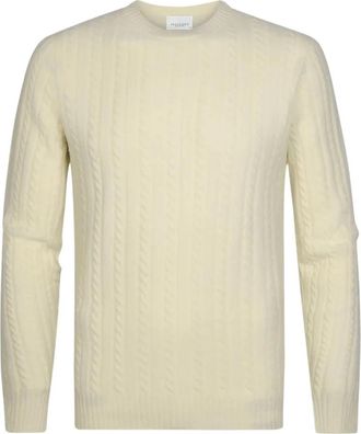 Profuomo Pullover Rundhalsausschnitt - - Knitwear - Herren - Beige - 2XL