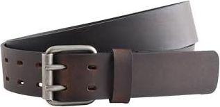 Next Homme Ceinture d&eacute;contract&eacute;e en cuir &agrave; double ardillon Marron L
