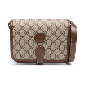Gucci Mini-Umh&auml;ngetasche mit Interlocking G - - Bags - Herren - Braun - ONE SIZE