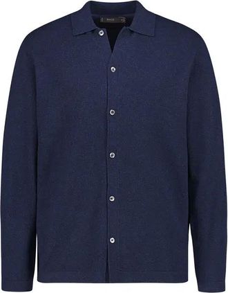 Boggi Milano Herren Cardigan blau meliert