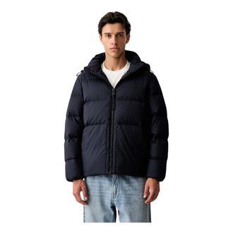 Marc O'Polo Doudoune matelass&eacute;e coupe droite avec capuche amovible - Homme - Vestes - Bleu - Taille: S