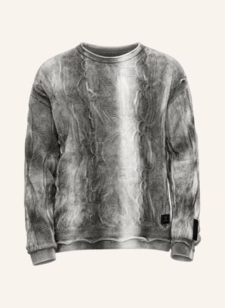 Carlo Colucci Carlo Colucci 3d-Knit Pullover - Liquid Stitches Fioritto schwarz