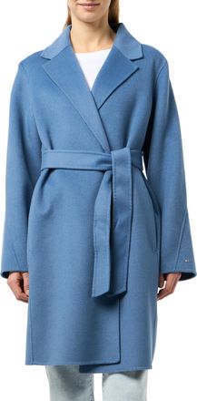 Tommy Hilfiger Damen Reg Df Wool Belted Coat Ww0Ww43603 Pullover, Blue (Flint Blue), 34