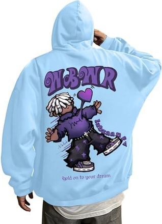 Generic Sweat a Capuche Homme Hooded Sweatshirt Sweats &agrave; Capuche Homme Imprim&eacute; Styl&eacute;, pour Look D&eacute;contract&eacute;, Confortable et Polyvalent