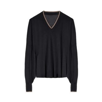 Mes Demoiselles... Moonie V-Ausschnitt Pullover - - Knitwear - Damen - Schwarzk - XS