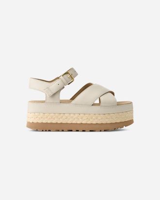 UGG Aubrey mit Kn&ouml;chelriemen f&uuml;r Damen in White, Gr&ouml;&szlig;e Leder