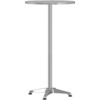 vidaXL Outdoor-Bartisch H&ouml;henverstellbar &Oslash;59,5x70/109,5 cm Aluminium Vidaxl