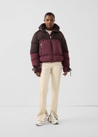 Jott Doudoune Grand Froid esprit puffer Cerise noir/Caf&eacute; noir Nami Colorblock - Taille S