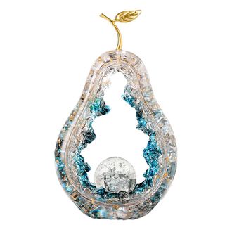 Generic Moderne Fruchtskulptur, Blaue Harzstatue als Tischdekoration, fruchtf&ouml;rmige Skulptur f&uuml;r Wohnzimmer, B&uuml;ro, Schlafzimmer, K&uuml;che, Wohnung, Bar