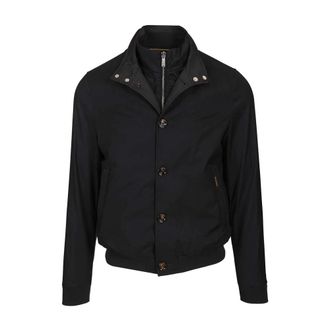 Moorer Homme, Vestes, Bleu, Taille: XL Blouson aviateur &agrave; double col