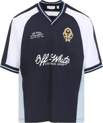 Off-white Homme, Tops, Bleu, Taille: XL T-shirt col en V Royal Team Soccer