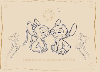 Komar Wandbild- Disney Lilo and Stitch Your Day in the Sun - Gr&ouml;&szlig;e 50 x 70 cm - Poster, Kinderzimmer, Dekoration - gerollt ohne Rahmen