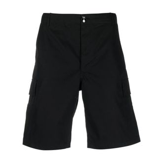 Kenzo Logo-Patch Baumwoll-Bermuda-Shorts - - Shorts - Herren - Schwarzk - W36