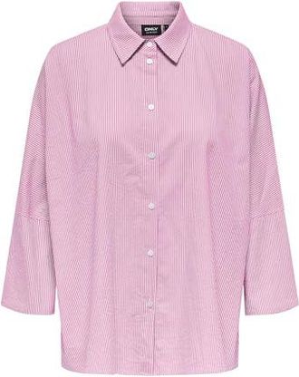 Only Onlaugusta Shirt WVN Col de Chemise Tendance avec Fermeture à Boutons, Bonbon, L Femmes