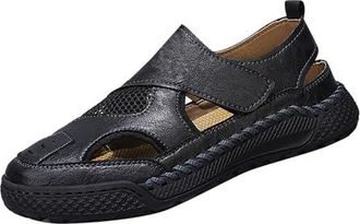 Generic Sandales en cuir pour homme - Sandales de trekking fermées - Sandales de randonnée - Pour lextérieur - Chaussures de loisirs - Sandales de sport - Cha