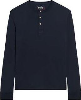 Superdry Merchant Pull Grandad Top T9 (Bleu Marine (Eclipse Navy), M Homme