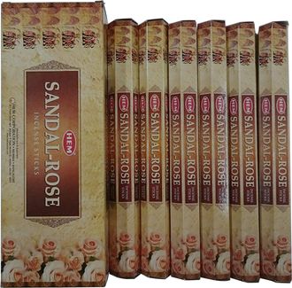 Hem Hem R&auml;ucherst&auml;bchen, Sanelholz/Rose, 6 Packungen &agrave; 20 St&auml;bchen = 120 St&auml;bchen