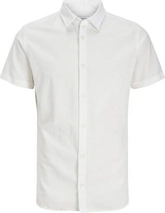 Jack & Jones JACK&JONES PLUS Jjebreeze SS Sn Pls T-Shirt Chemise à Manches Courtes, Blanc, 4XL Grande Taille Hommes