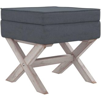 vidaXL Vidaxl - Tabouret de rangement Gris foncé 45x45x49 cm Velours