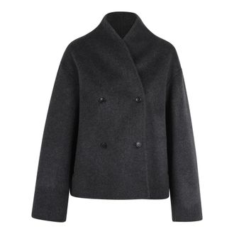 Loulou Studio Femme, Vestes, Gris, Taille: 40 FR Meyer cropped double-breasted coat