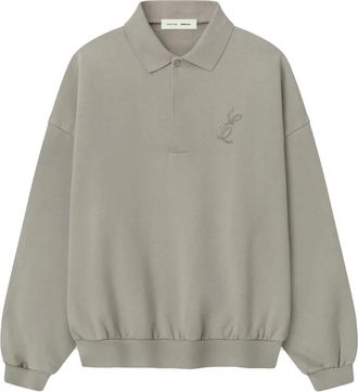 Fear of God Homme, Sweatshirts et sweats &agrave; capuche, Gris, Taille: L SweaT-shirt Polo Classique Brod&eacute;