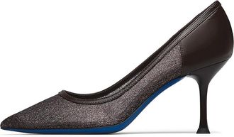 Loriblu Femme, Chaussures, Brun, Taille: 39 EU Escarpins en Cuir Verni et Tricot