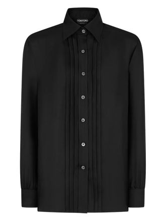 Tom Ford chemise &agrave; plastron pliss&eacute; - Noir