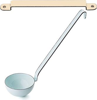 Riess Classic Schöpflöffel Kelle Plus Löffelblechleiste Aufhängeleiste Set Emaille-Kochgeschirr zum Hängen (bunt gemischt)