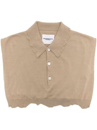 TAKAHIROMIYASHITA TheSoloist. Schal im Latzkragen-Look - Braun