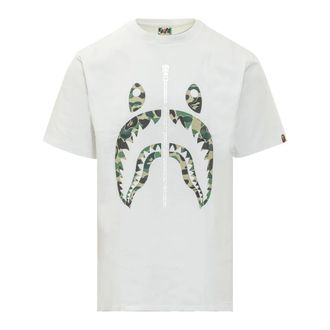 A Bathing Ape ABC Camo Shark Tee - - Tops - Herren - Wei&szlig; - XL